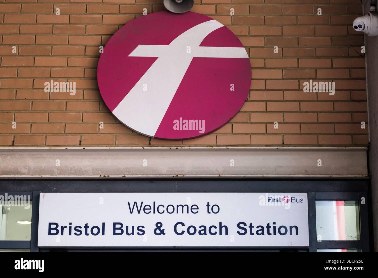 Welcome sign Bristol Bus and Coach station first bus public transport ...