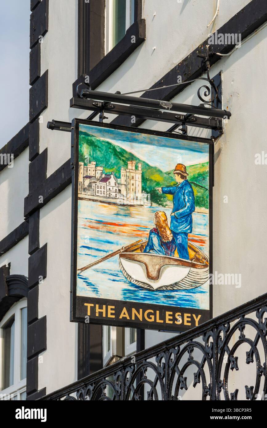 The Anglesey pub sign, Caernarfon, Gwynedd, Wales, UK Stock Photo - Alamy