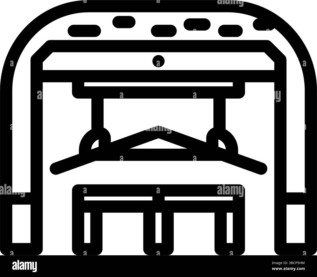 timber framing workshop wood frame line icon vector illustration Stock ...