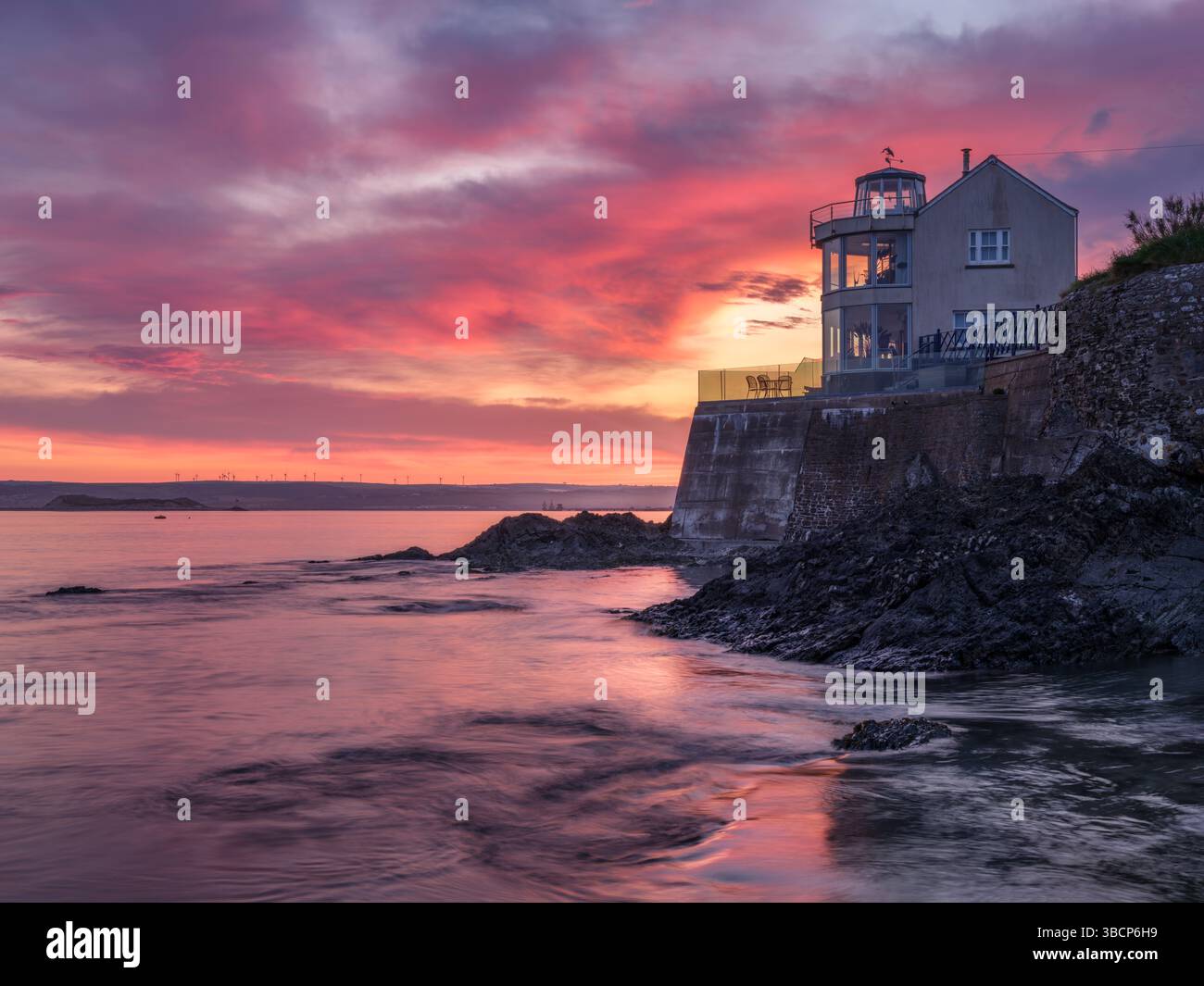 Appledore, North Devon - A beautiful array of colours spread across the dawn sky behind 'Old ...