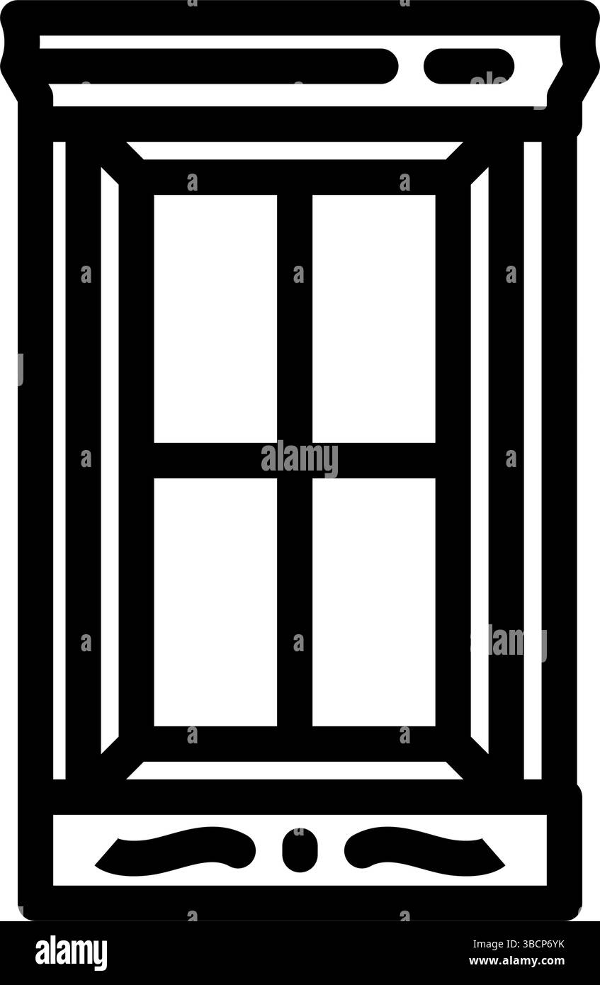 window frames wood frame house line icon vector illustration Stock ...