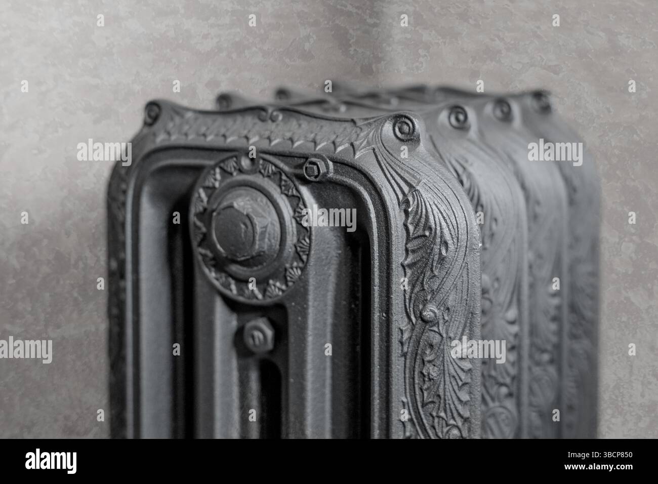 Art Nouveau cast iron radiator top view Stock Photo - Alamy