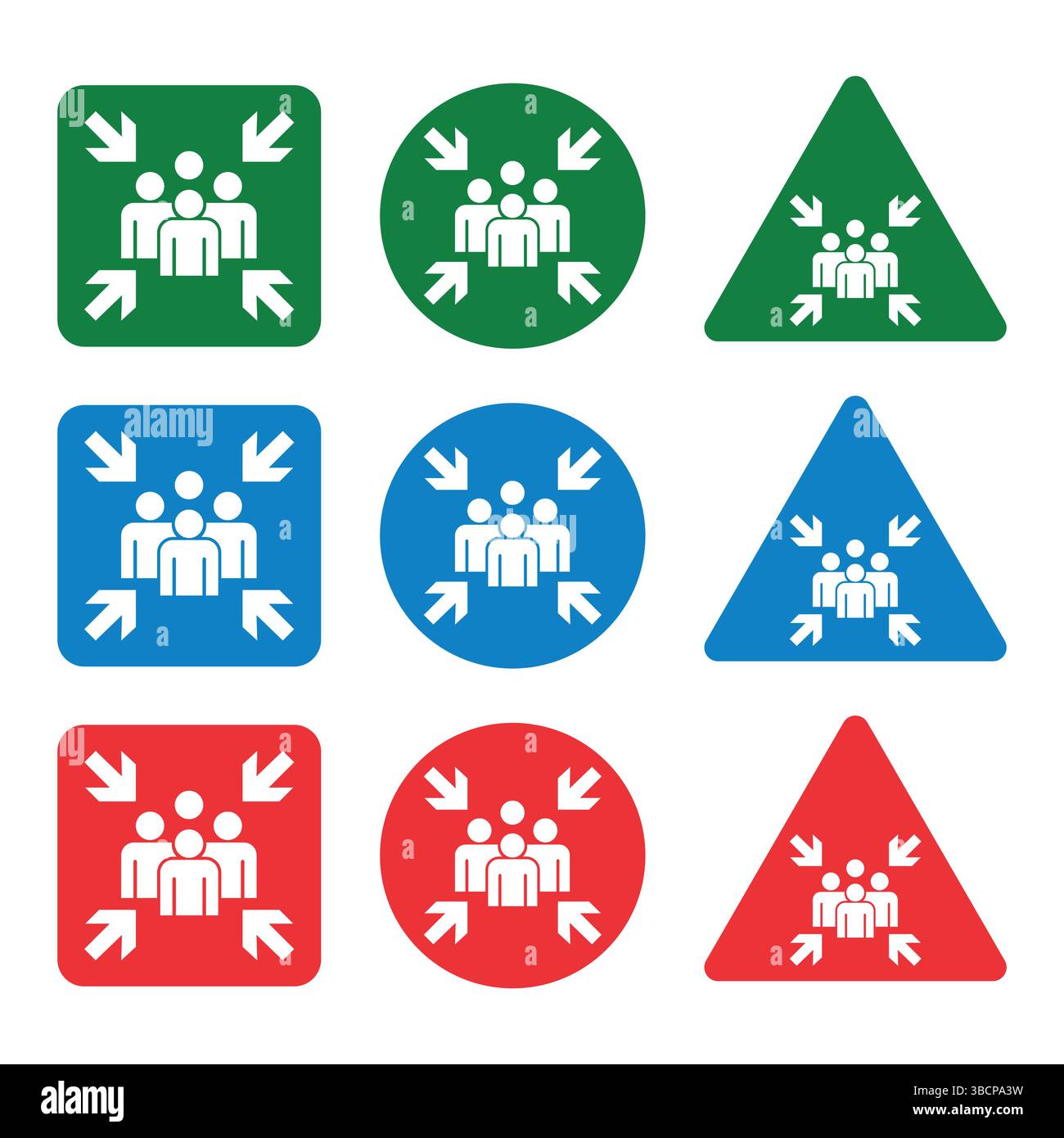 Emergency assembly point sign. Assembly point sign symbol vector ...