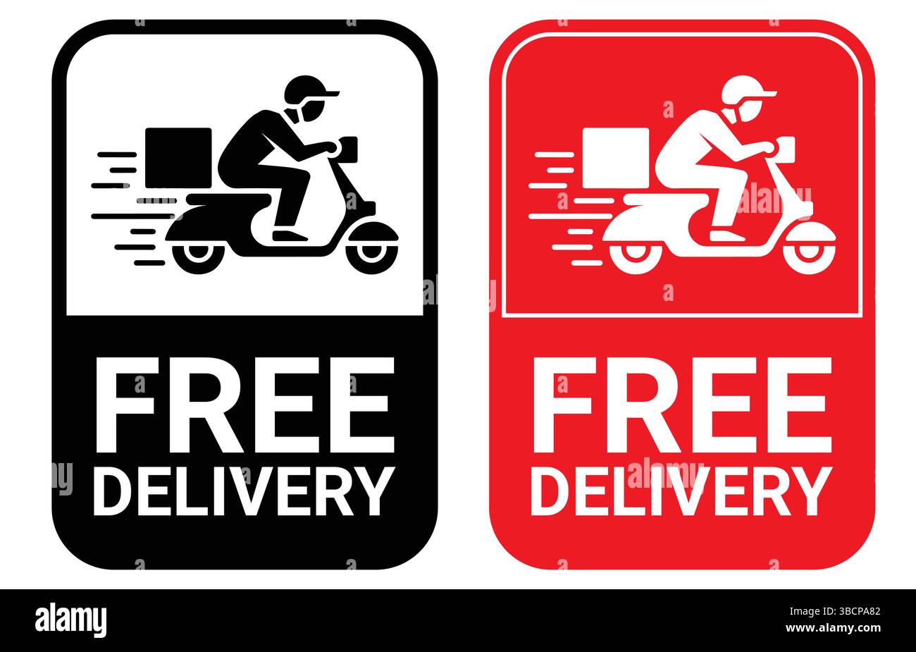Free delivery icons set. Free shipping label, express delivery badge, fast delivery logo ...