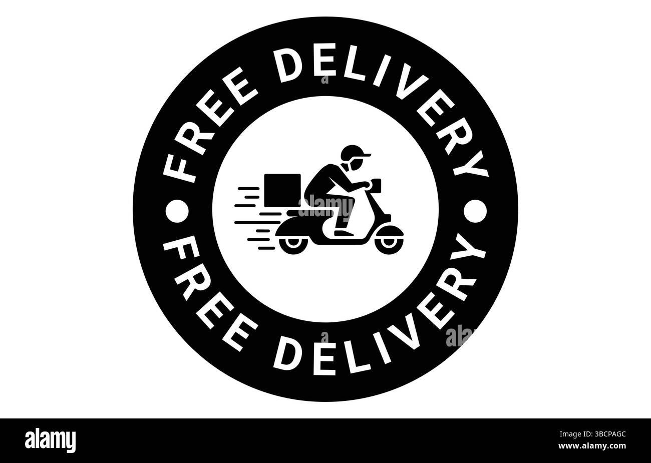Free delivery icons set. Free shipping label, express delivery badge ...