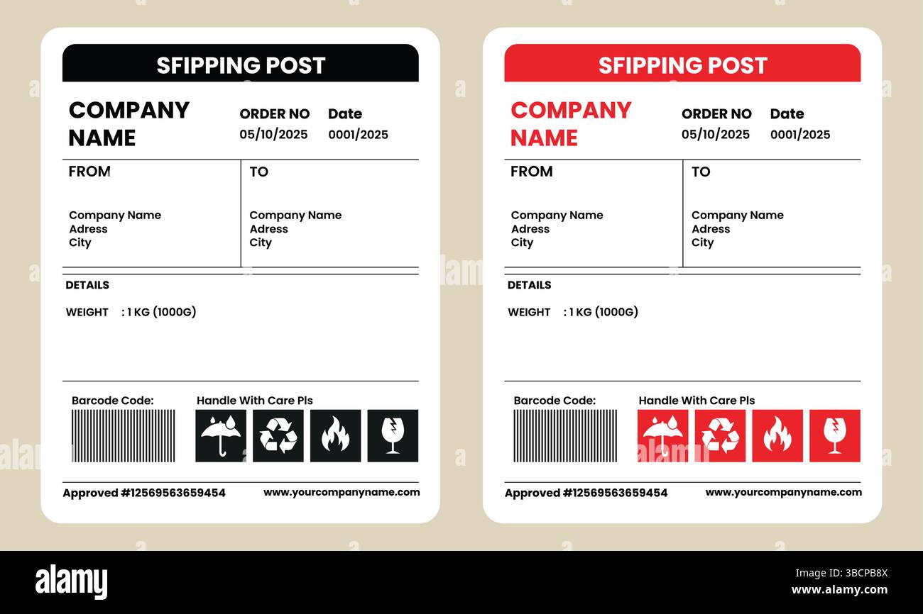 Cargo delivery sticker vector. Shipment label template. Delivery bar ...