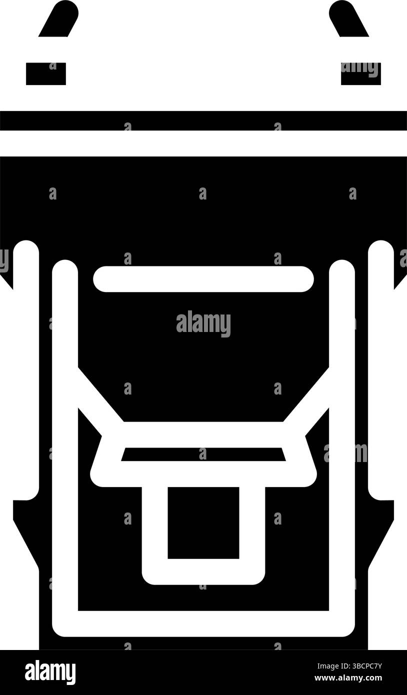 bucket cement glyph icon vector illustration Stock Vector Image & Art ...