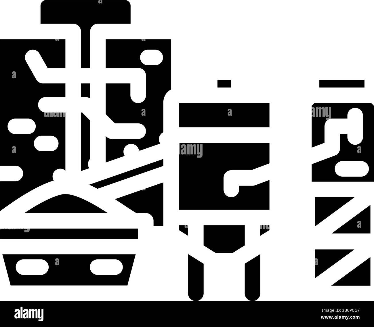 factory cement glyph icon vector. factory cement sign. isolated symbol ...