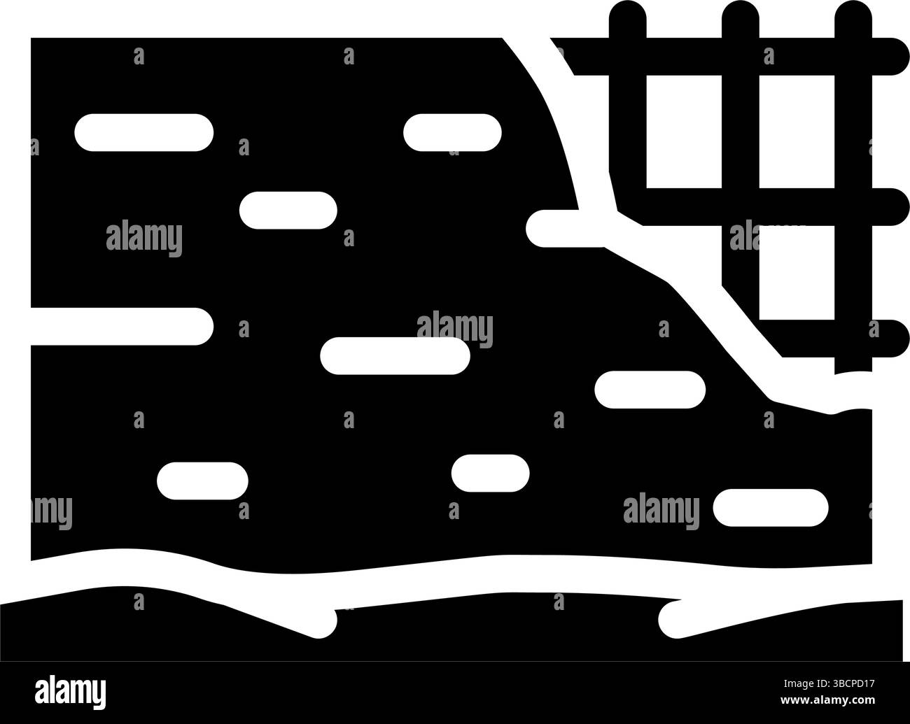 concrete wall construction glyph icon vector illustration Stock Vector ...