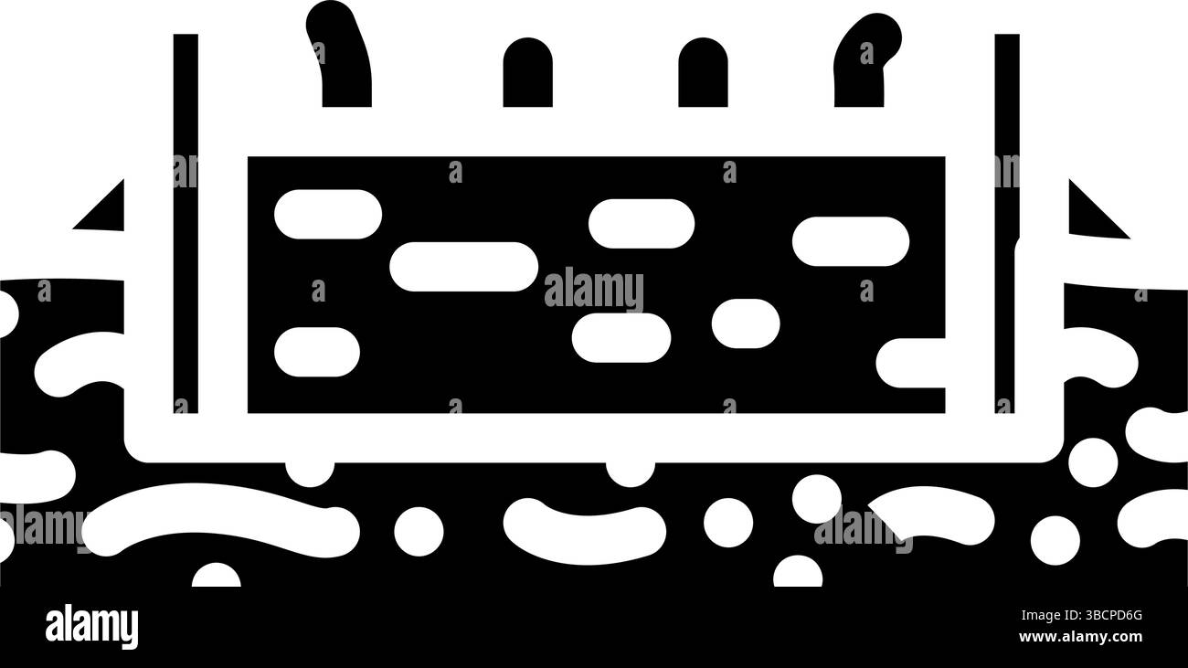 foundation cement glyph icon vector illustration Stock Vector Image ...