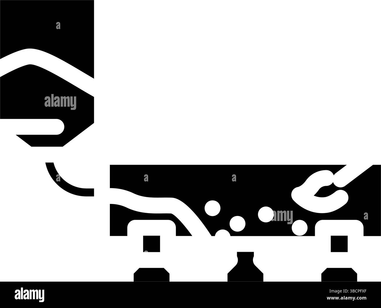 rotary kiln cement production glyph icon vector. rotary kiln cement ...