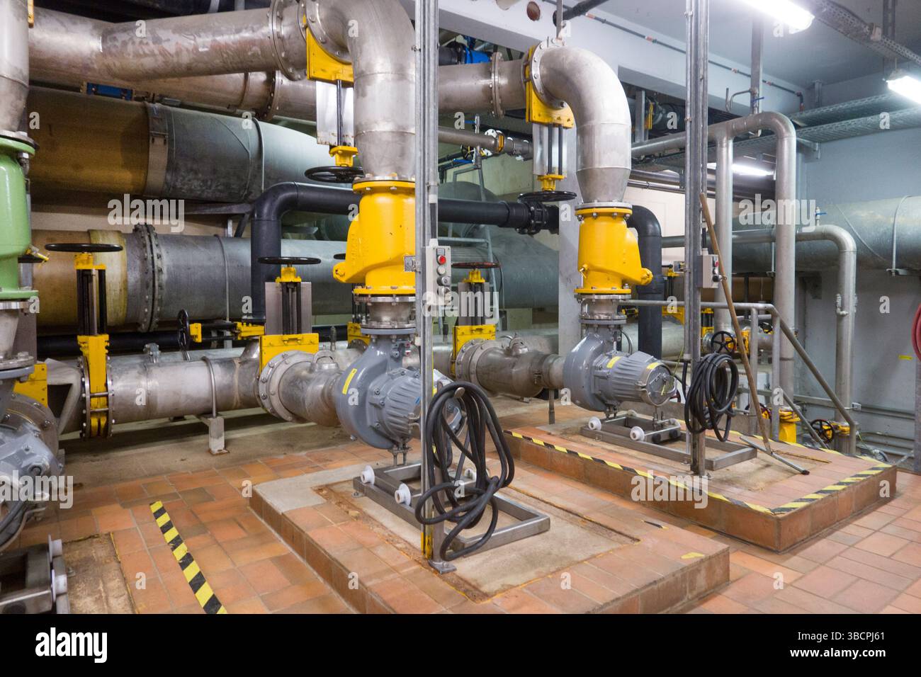 pumping station of a conventional three-stage wastewater treatment ...