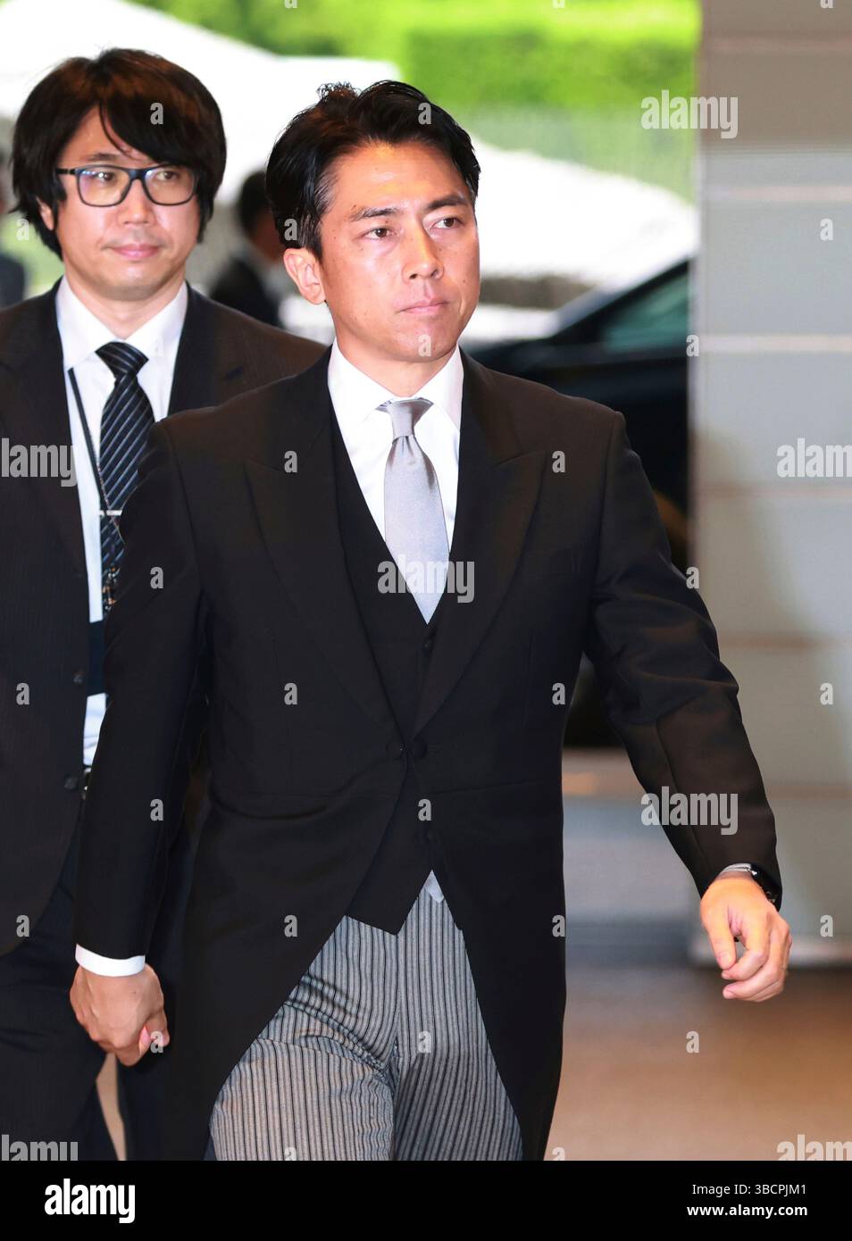 Japanese newly appointed Agriculture Minister Shinjiro Koizumi arrives ...