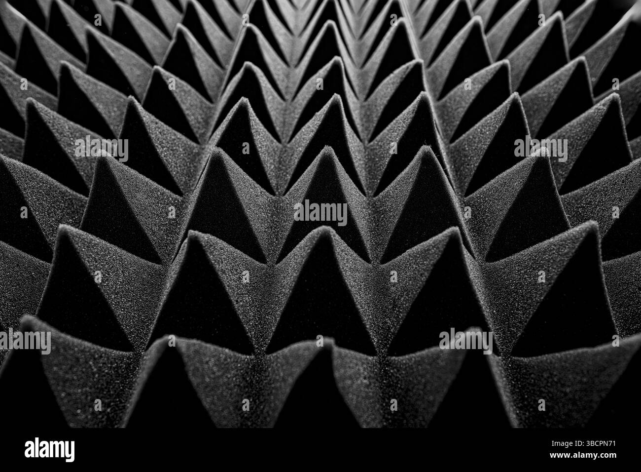 Black acoustic foam panels arranged in a sharp Stock Photo - Alamy