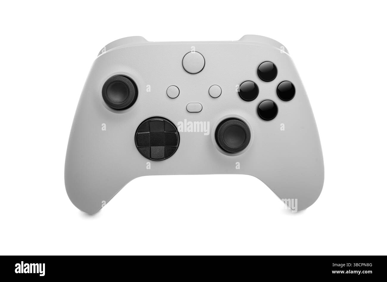 White gaming controller with a symmetrical design Stock Photo - Alamy