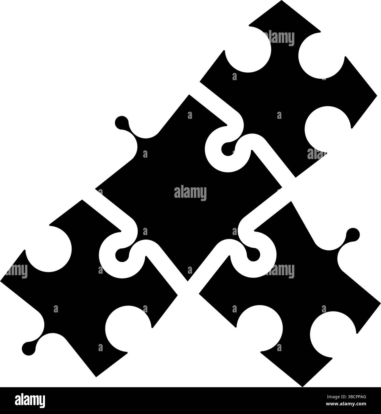 puzzle team solution glyph icon vector illustration Stock Vector Image ...