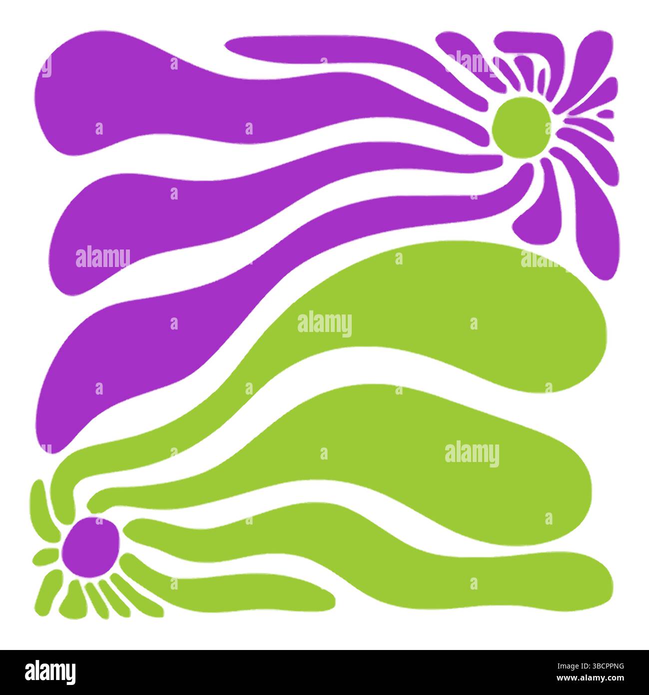 Stylized green flowers Stock Vector Images - Alamy