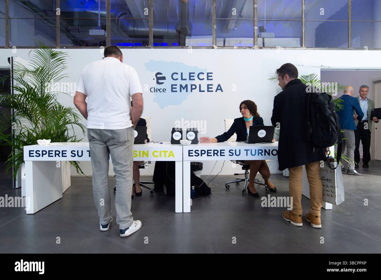 Participants during the selection tests for Clece Emplea 2025, on May ...
