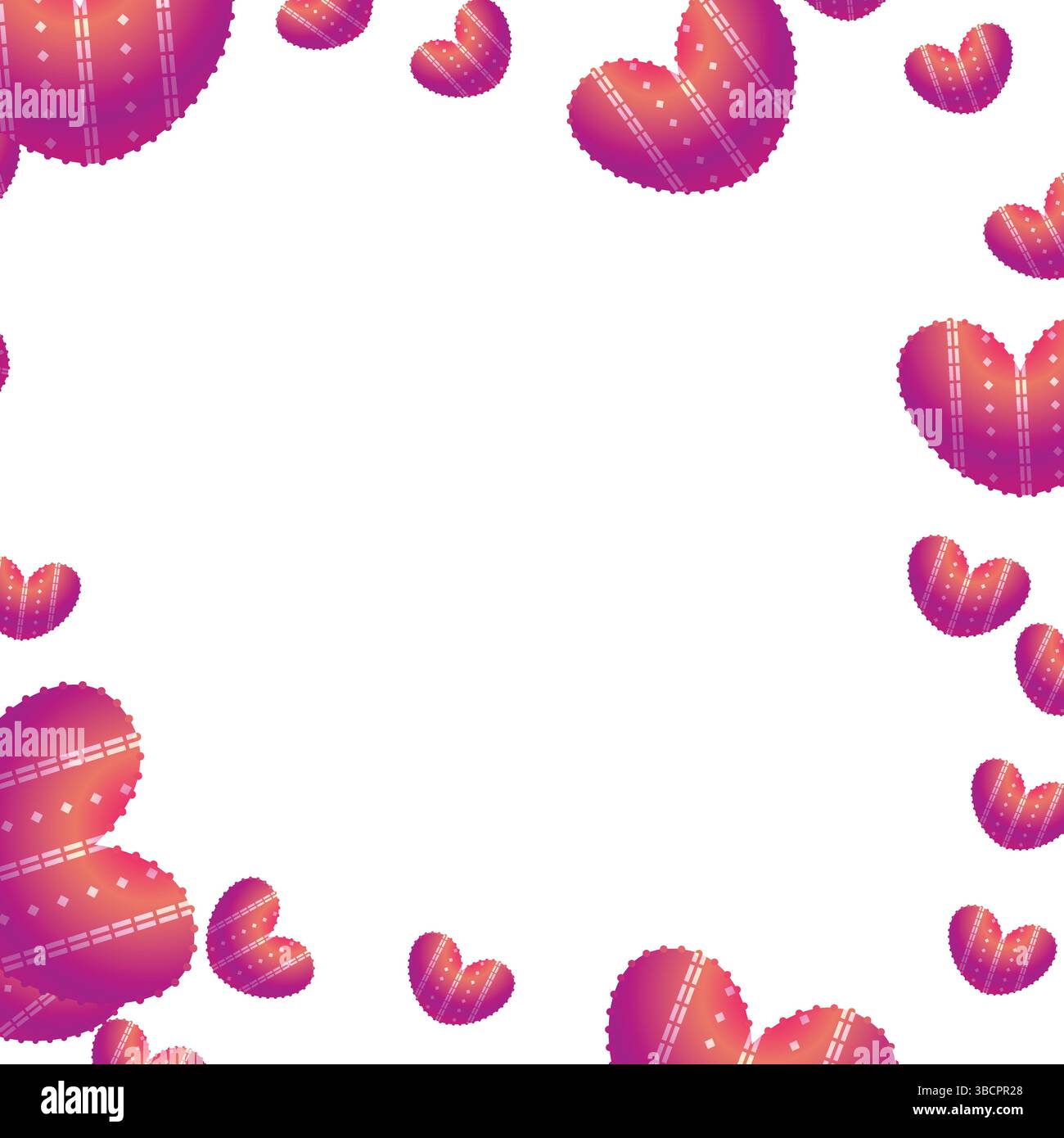 heart frame border square illustration Stock Vector Image & Art - Alamy