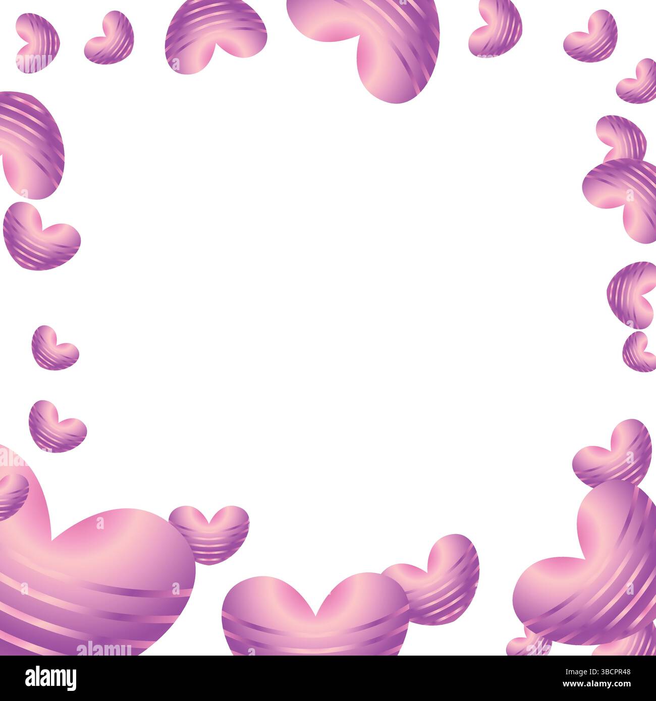 heart frame border square illustration Stock Vector Image & Art - Alamy