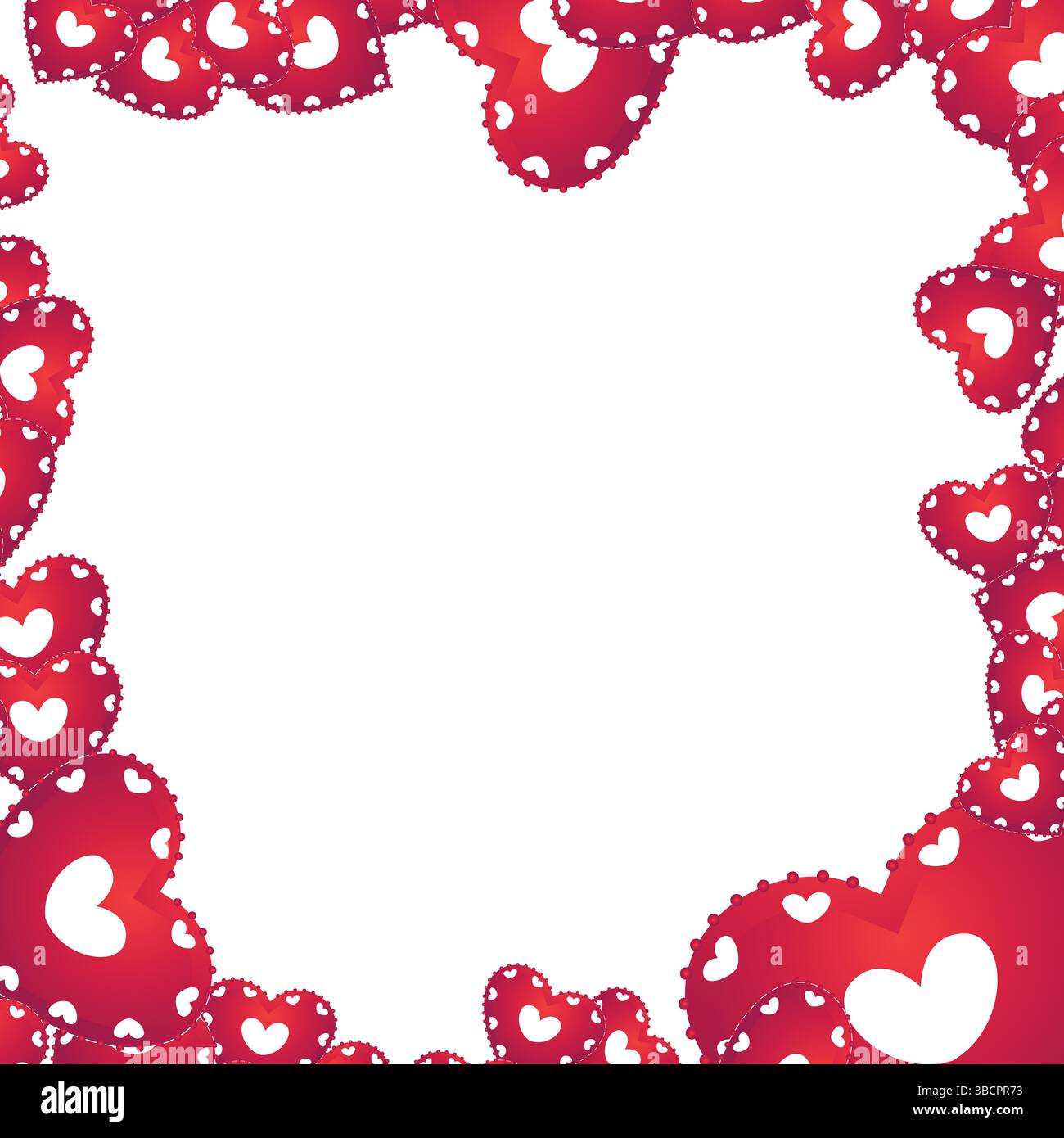 heart frame border square illustration Stock Vector Image & Art - Alamy