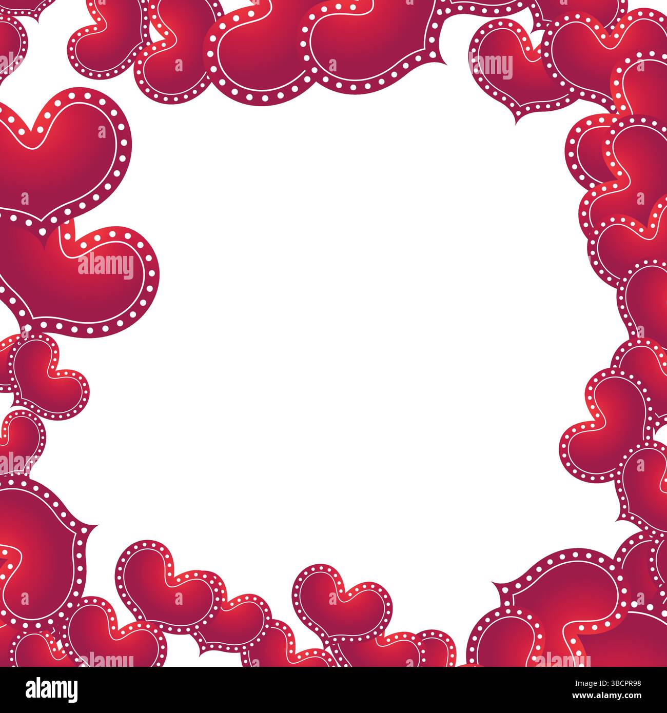 heart frame border square illustration Stock Vector Image & Art - Alamy