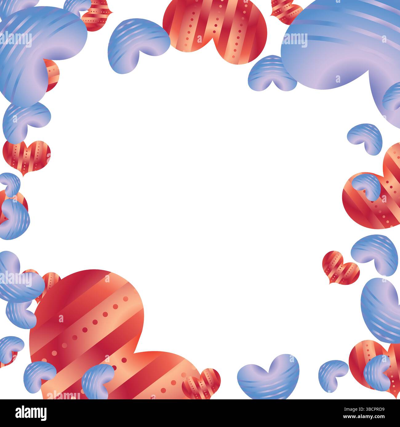 heart frame border square illustration Stock Vector Image & Art - Alamy