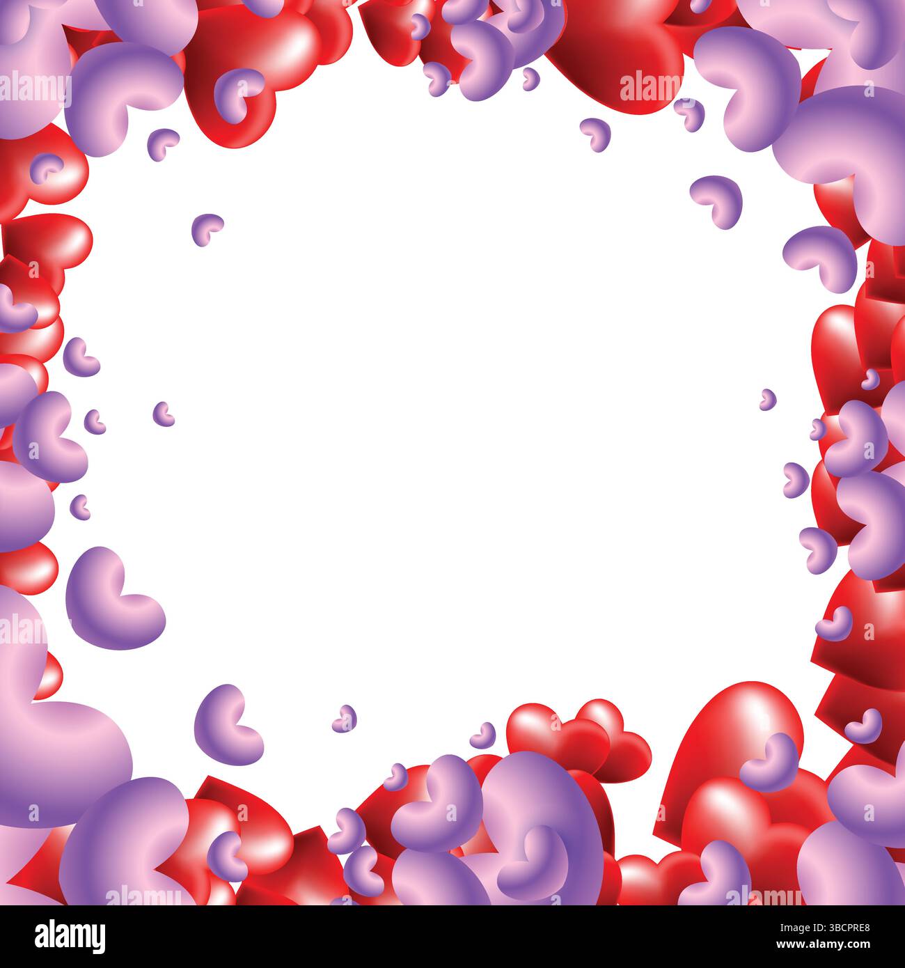 heart frame border square illustration Stock Vector Image & Art - Alamy