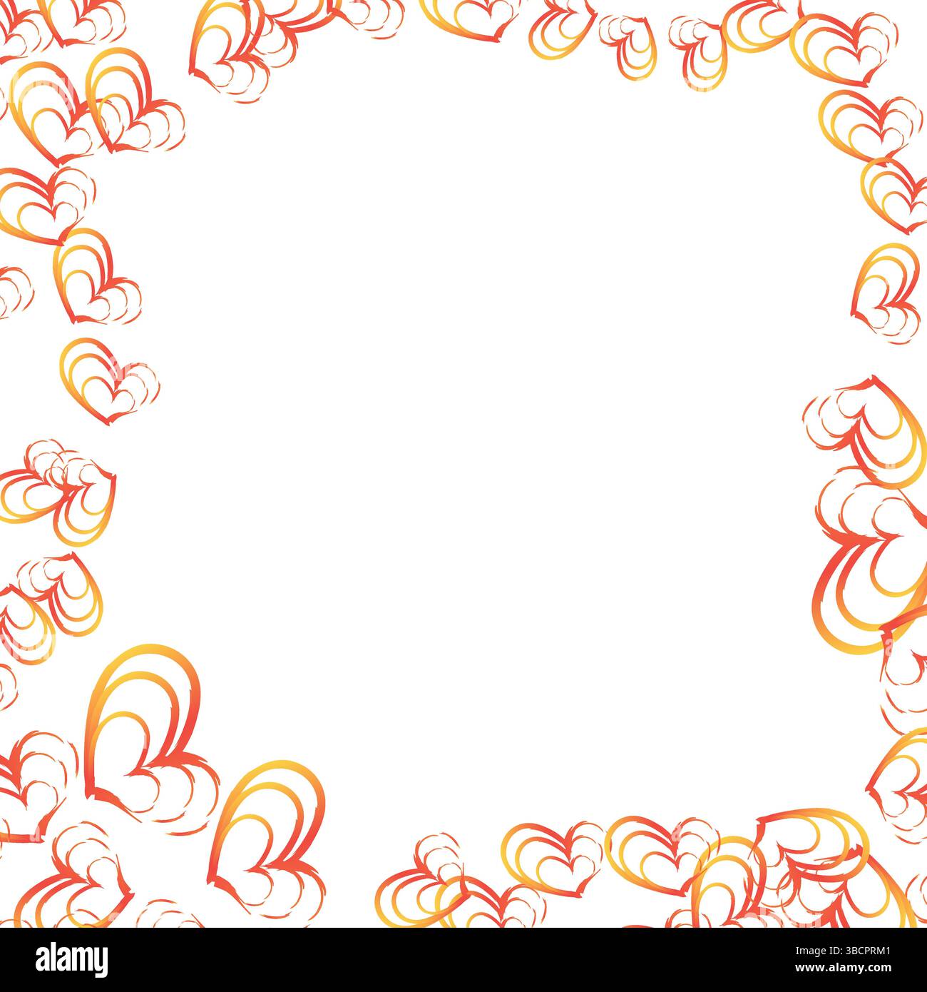 heart frame border square illustration Stock Vector Image & Art - Alamy