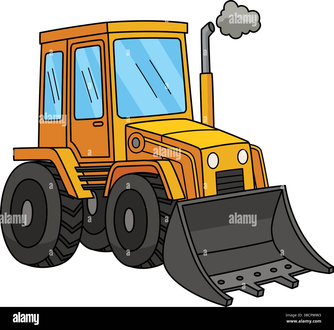 Construction Loader Cartoon Colored Clipart Stock Vector Image & Art ...