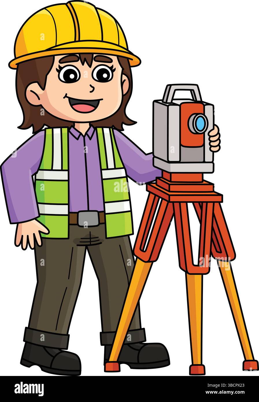 Construction Worker Building Surveyor Clipart Stock Vector Image & Art ...