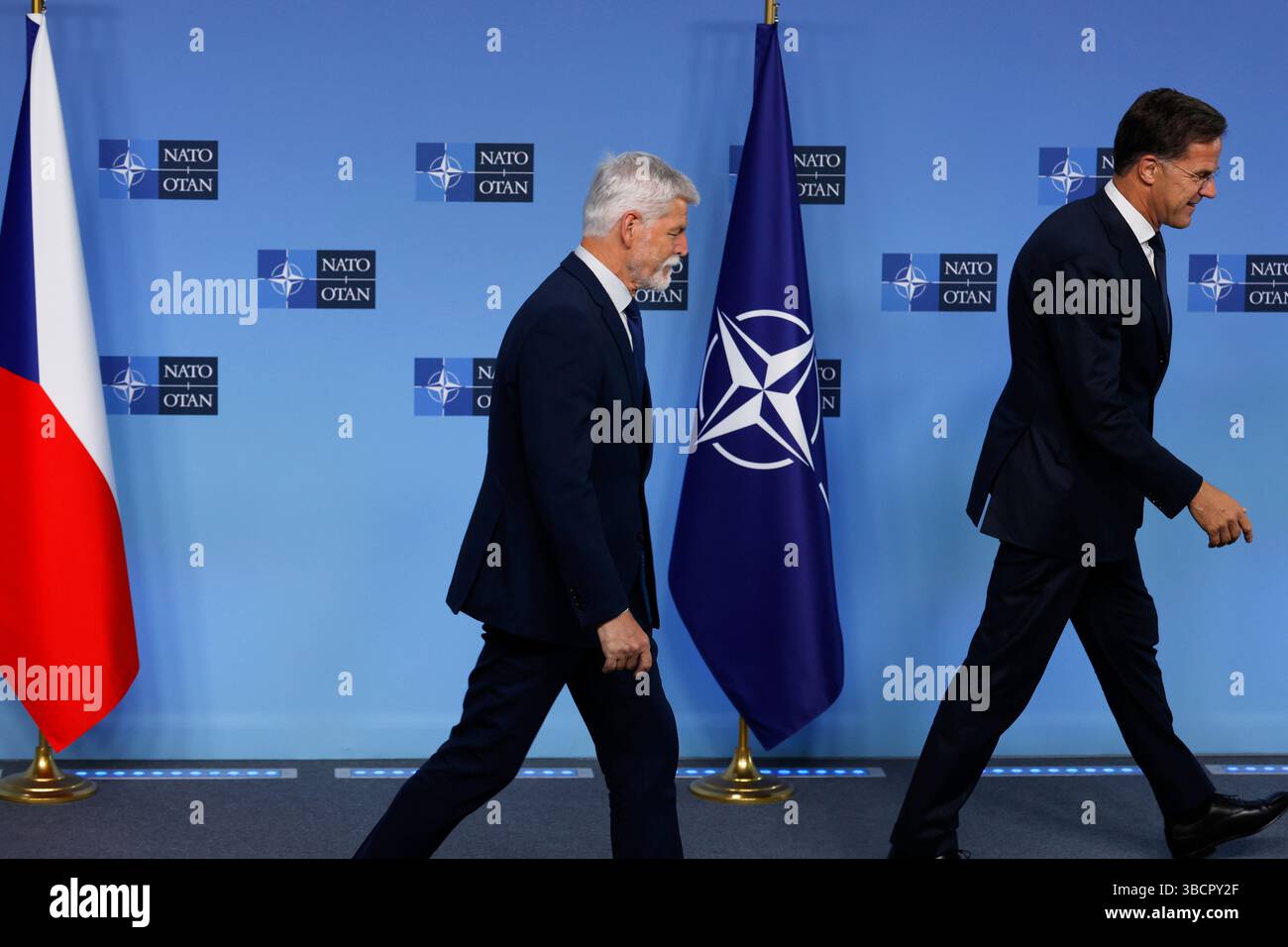 NATO Secretary General Mark Rutte, right, and Czech Rebublic's ...