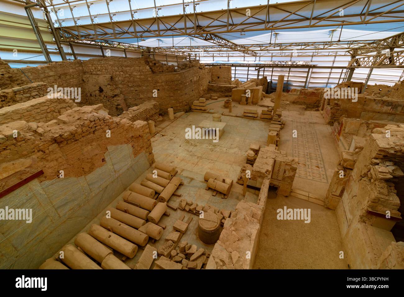 Terrace houses complex in Ephesus ancient city in Selcuk Izmir. Izmir ...