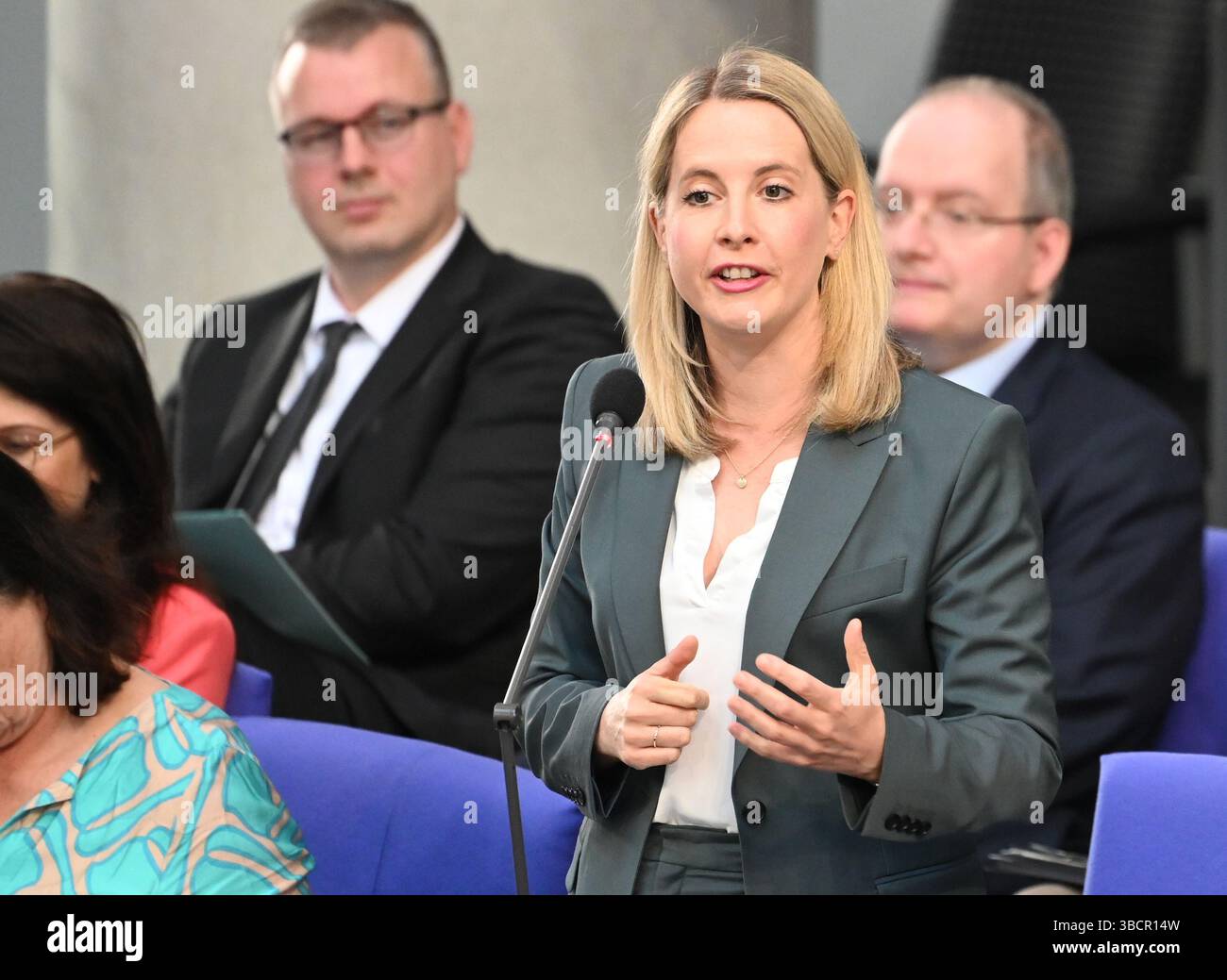 Berlin, Germany. 21st May, 2025. Verena Hubertz (SPD), Federal Minister for Housing, Urban ...