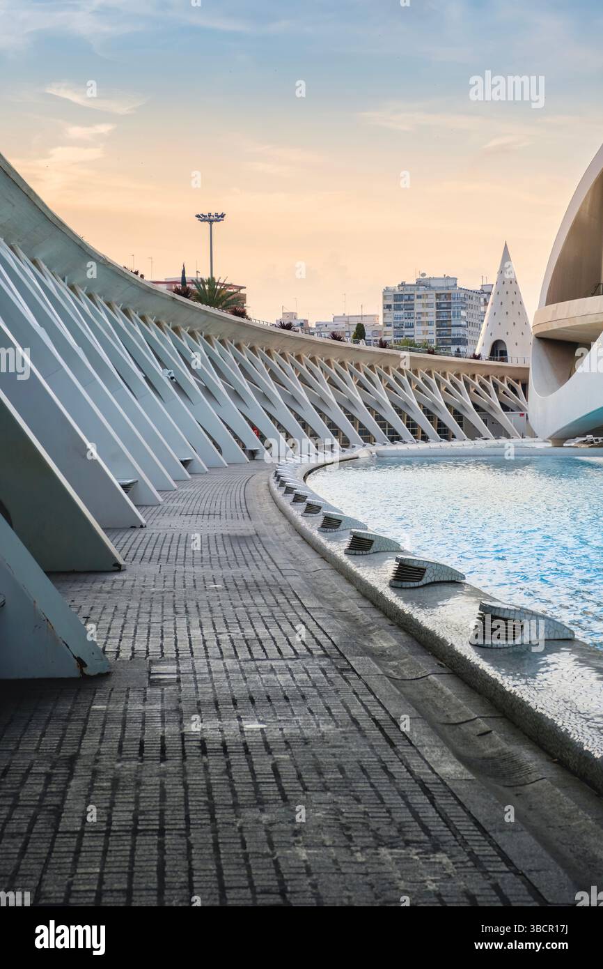 Modern Architecture Walkway at City of Arts and Sciences in Valencia on ...