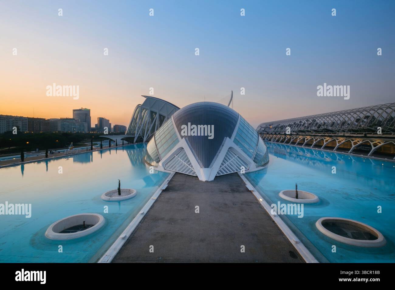 Majestic Morning Light Bathes Hemisferic Dome in Valencia as City ...