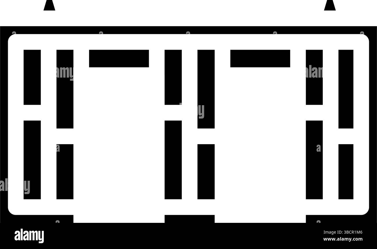 wall prefabrication glyph icon vector illustration Stock Vector Image ...