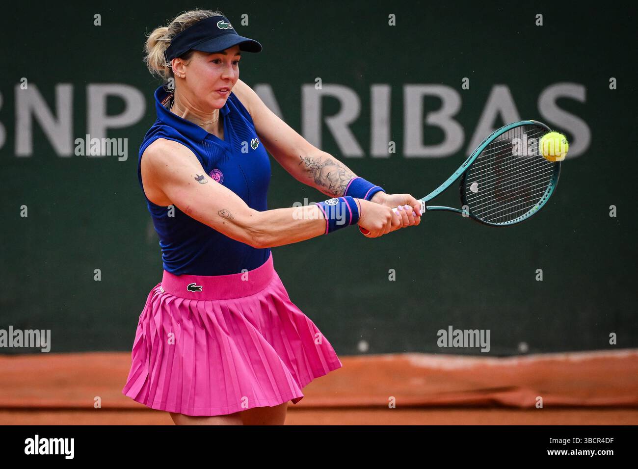 Nina STOJANOVIC of Croatia during the third qualifying day of the Roland-Garros 2025, French ...