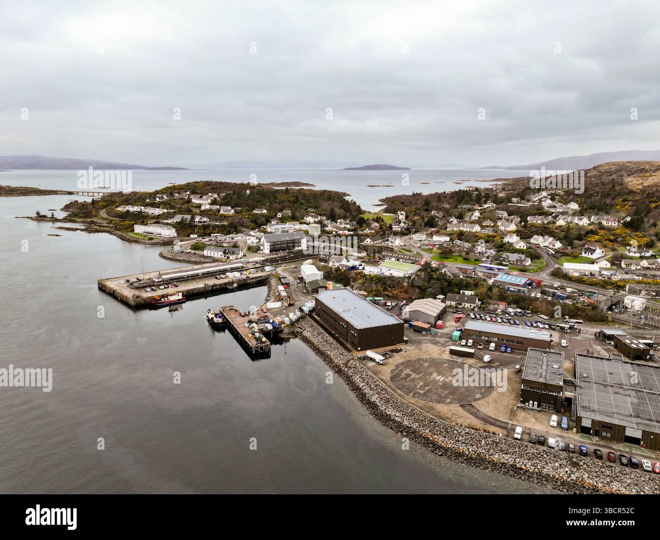 Aerial drone view of Kyle of Lochalsh Scotland Stock Photo - Alamy
