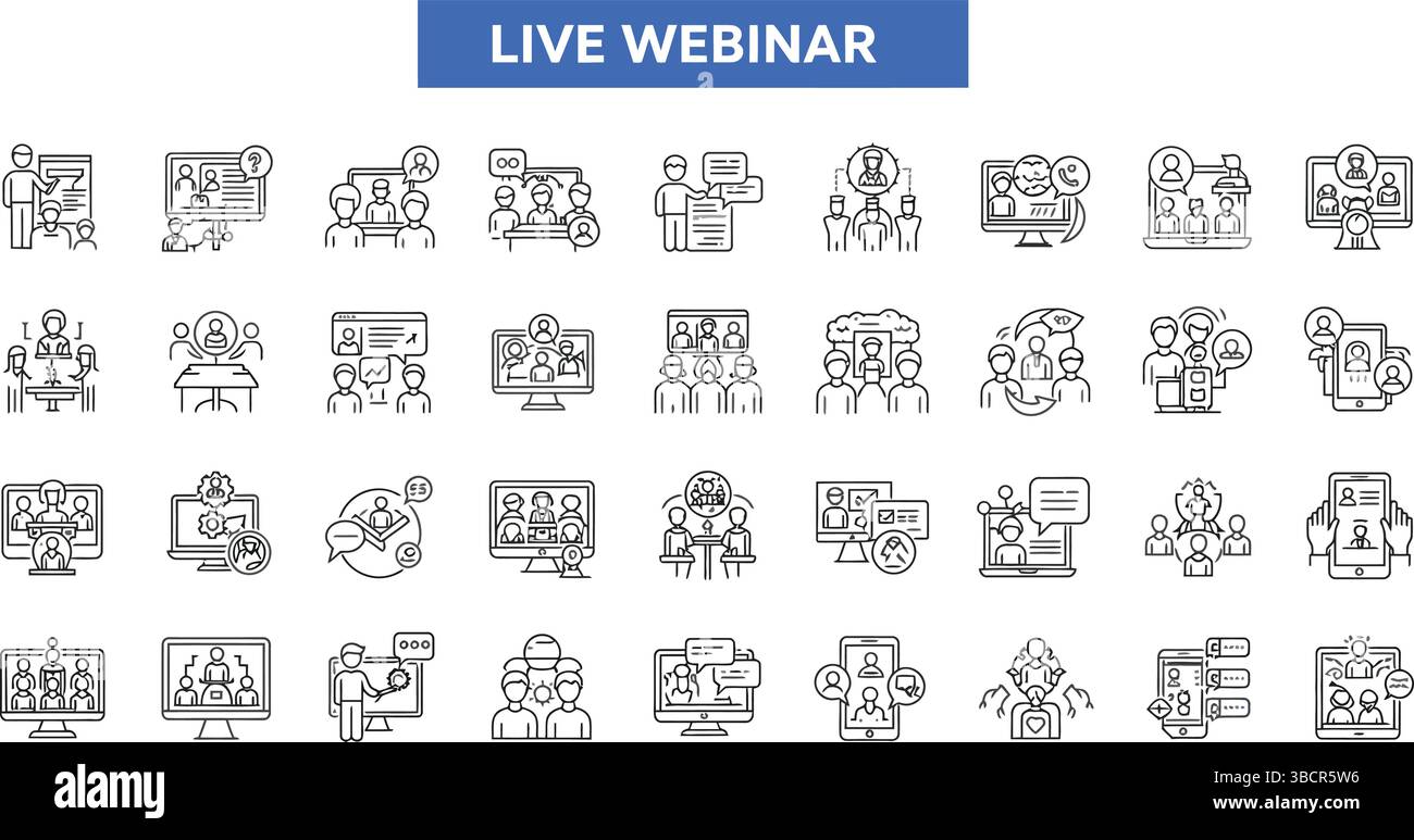 Digital conferences Stock Vector Images - Alamy