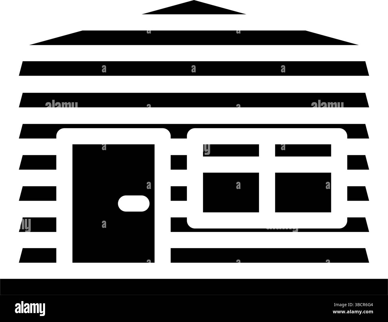 siding frame wood frame house glyph icon vector illustration Stock ...