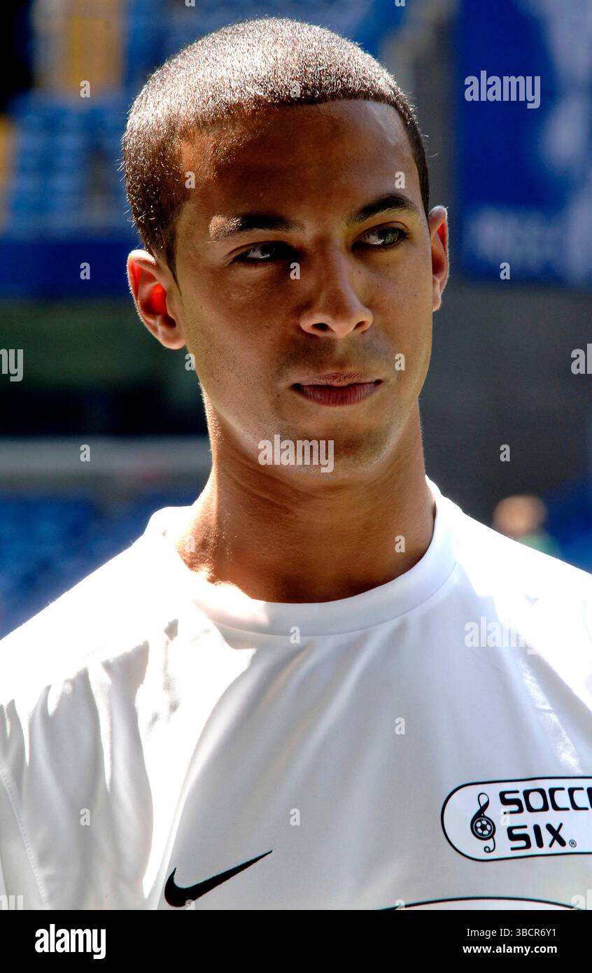 Marvin of JLS at Celebrity Soccer Six held at Chelsea Stadium in London ...