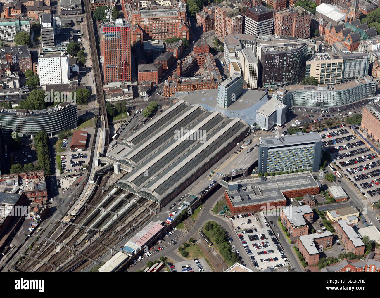aerial view of Manchester Piccadilly Railway Station Stock Photo - Alamy