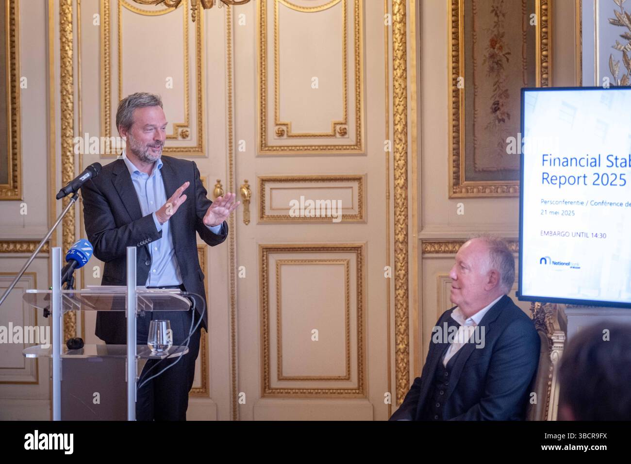 Brussels, Belgium. 21st May, 2025. National Bank (BNB-NBB) governor ...