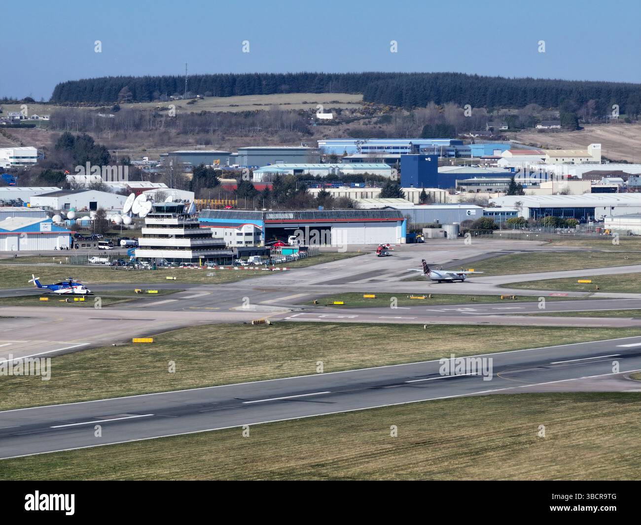 Aerial drone view of Aberdeen International Airport Stock Photo - Alamy
