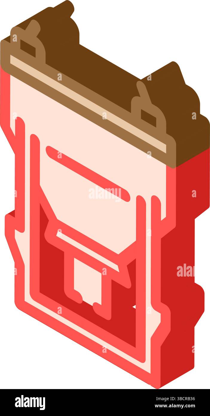 bucket cement isometric icon vector illustration Stock Vector Image ...