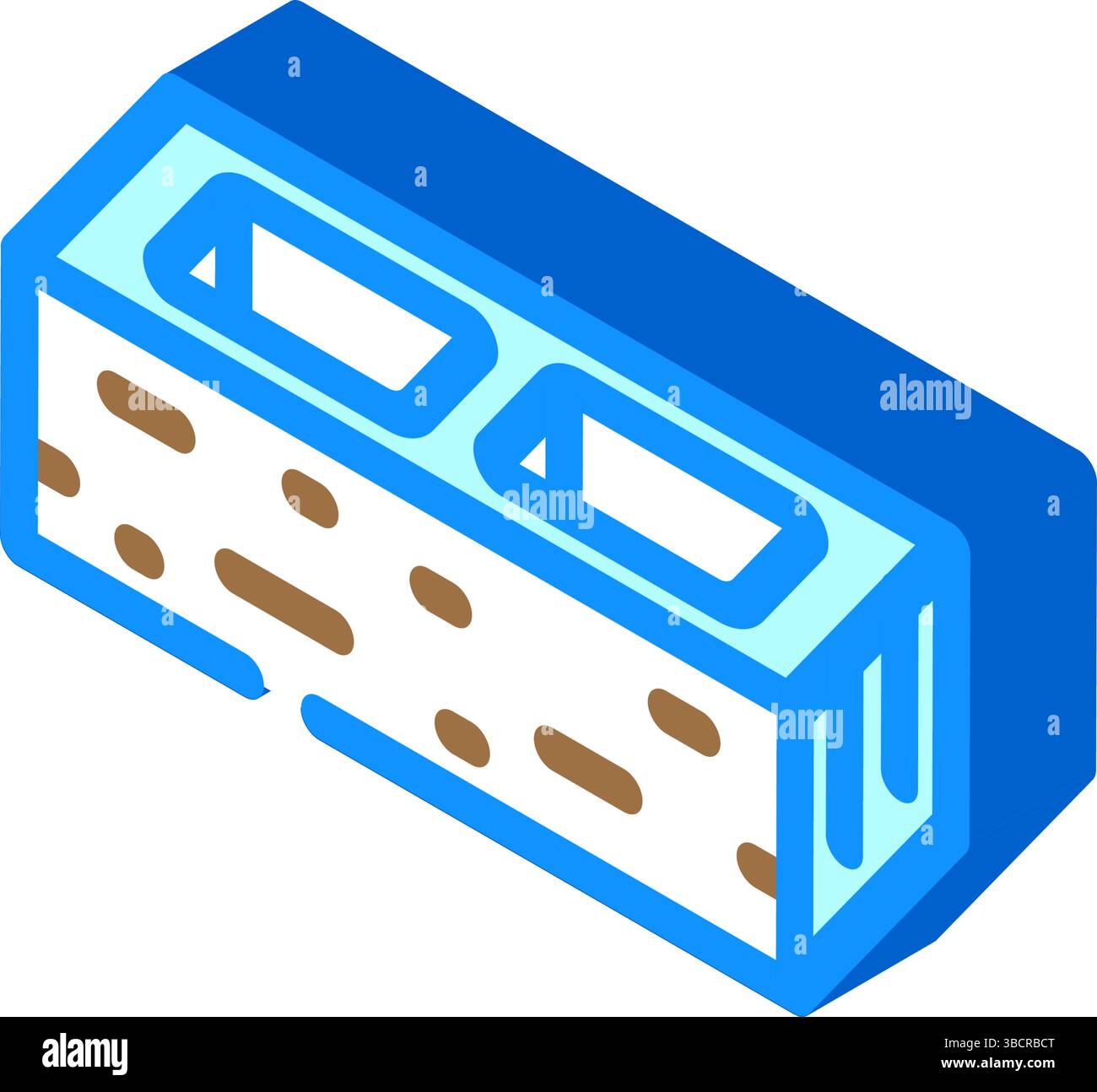 block cement isometric icon vector. block cement sign. isolated symbol ...