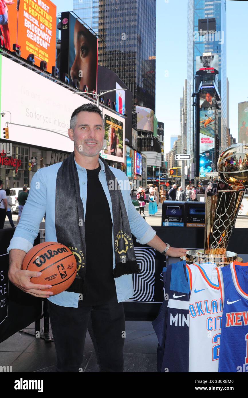 NEW YORK, NEW YORK - MAY 20: Carlos Bocanegra poses with the FIFA Club ...