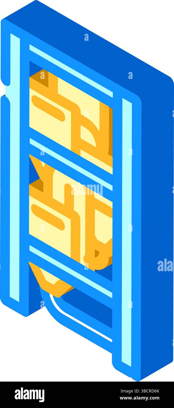 preheater tower cement production isometric icon vector illustration ...