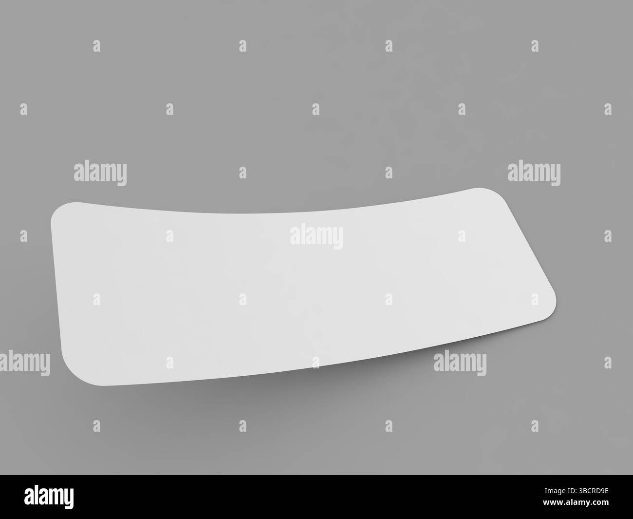 Curved white surface displayed against a soft gray backdrop highlights ...